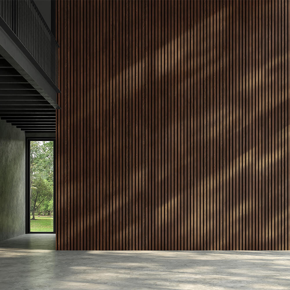 Akoestisch paneel hout - Donkerbruin gerookt eiken - HomeDesignShops.nl