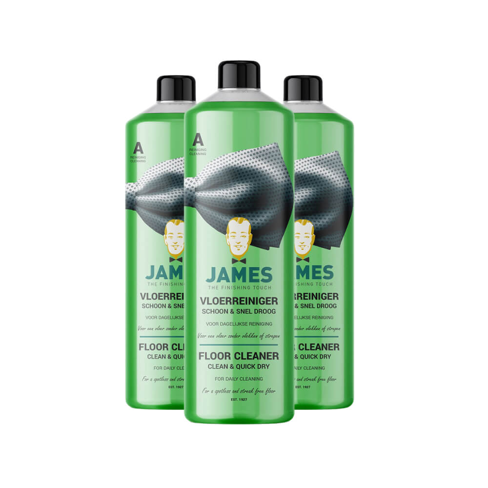 James Vloerreiniger Schoon en Snel Droog (A) | Milde PVC Vloer Reiniger | Voordeelverpakking 3 x ...