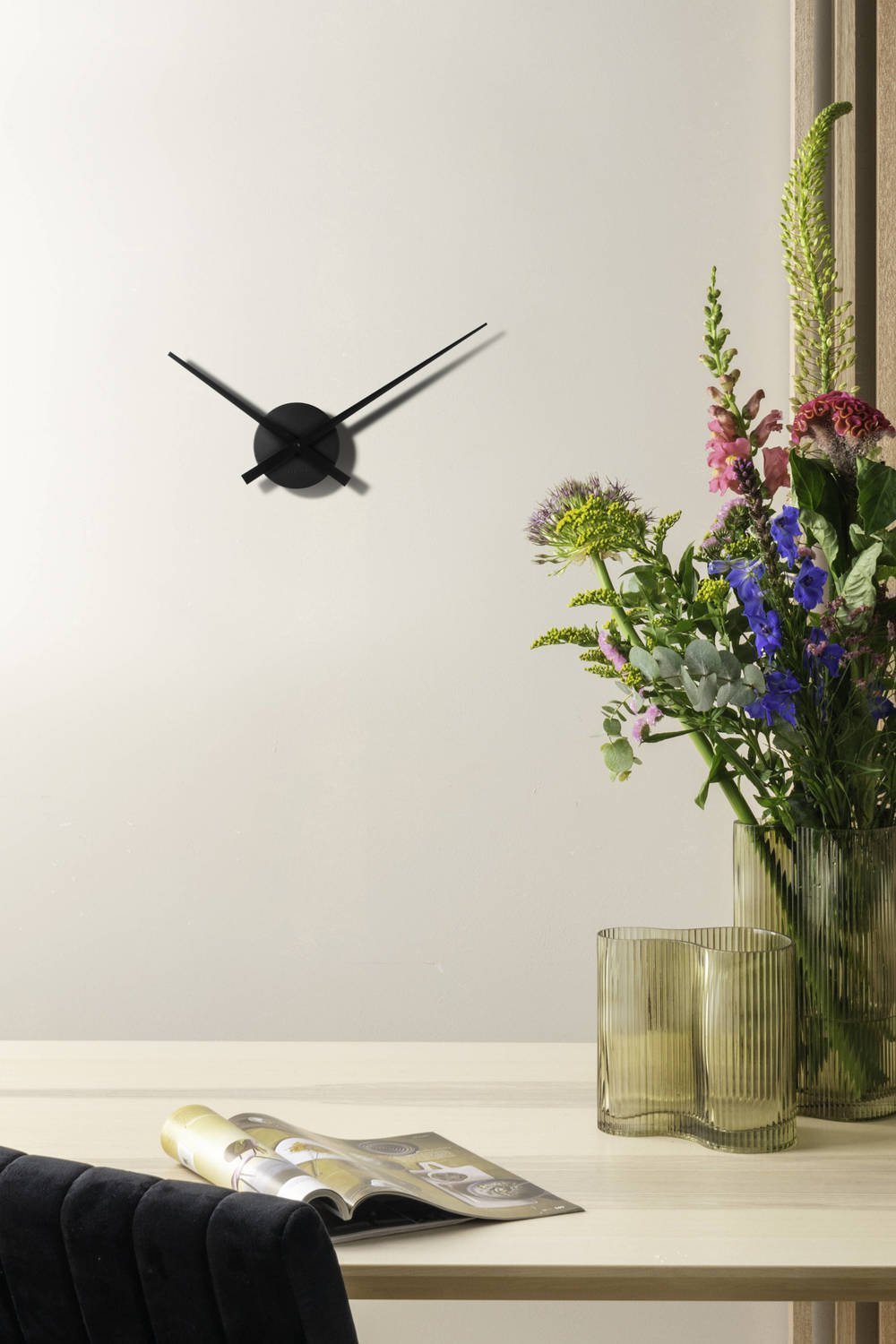 Karlsson Little Big Time Mini Wandklok - Zwart Aluminium - ⌀ 44 cm ...